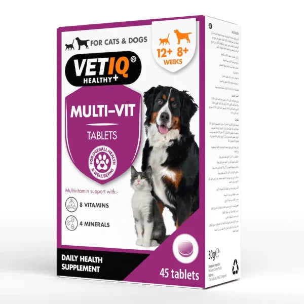 VETIQ Multi-Vit Tablets – Daily Health Supplement for Cats & Dogs ...