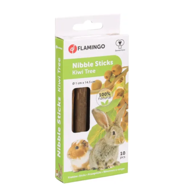 Flamingo Nibble Sticks – Kiwi Tree Wood Chew Sticks for Small Pets ...